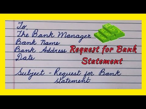 Letter application to bank manager for bank statement/Write a letter to bank #letter #cursivewriting