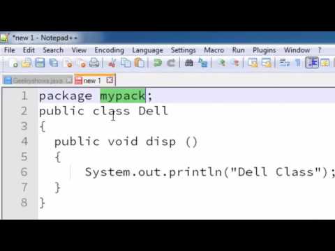 Learn 148 Create and Save Package for notepad user in Java Programming Hindi - Mind Luster