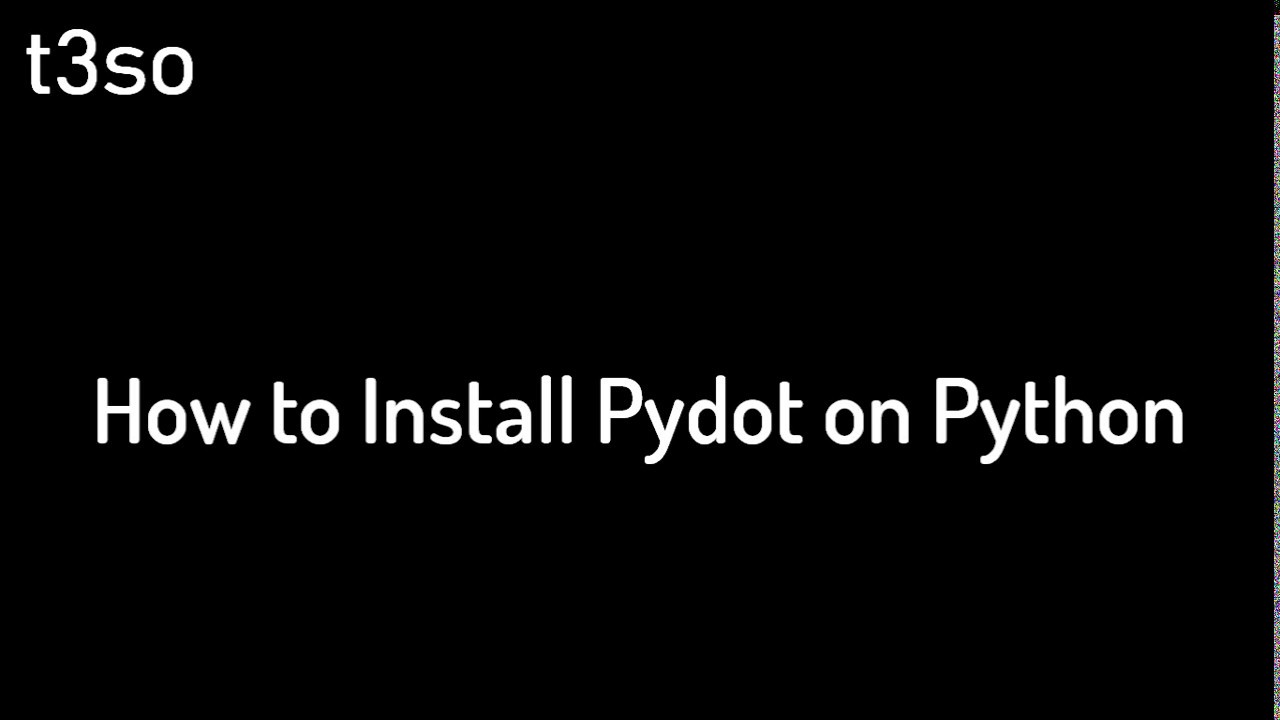 How to Install Pydot on Python