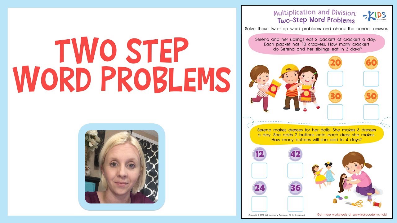 Two Step Word Problems - Multiplication for 3rd Grade | Kids Academy