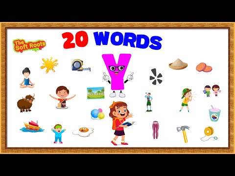 Words That Start with Y | 20 Words From Letter Y | Kids Learning | 20 Words from Each Alphabet
