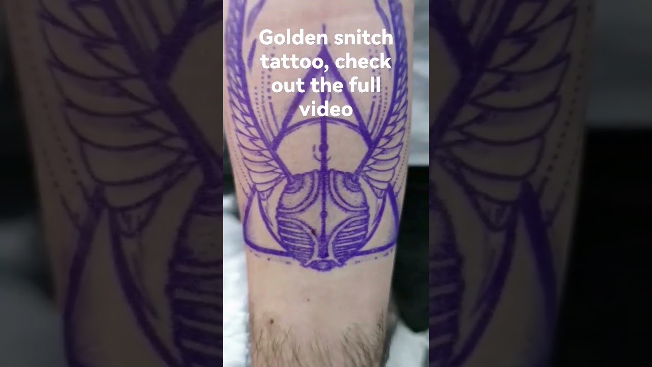golden snitch tattoo from Harry Potter