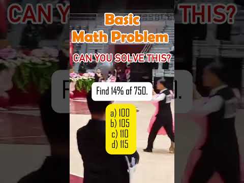 Find 14% of 750.a) 100 b) 105 c) 110 d) 115 #MATH #percentage #mathskills #MathTutor #civilservice
