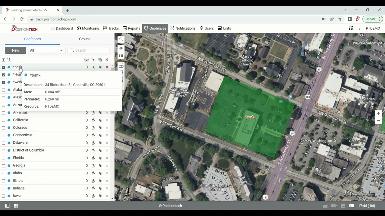 Organizing PositionTech Geofences
