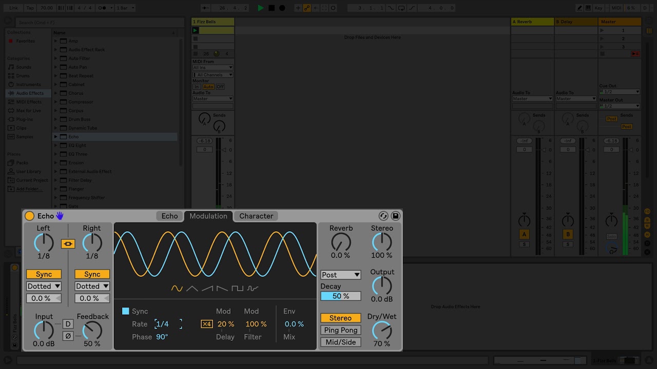 Learn Live: Echo – Modulation section
