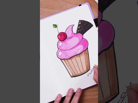 ZO TEKEN JE EEN CUPCAKE!