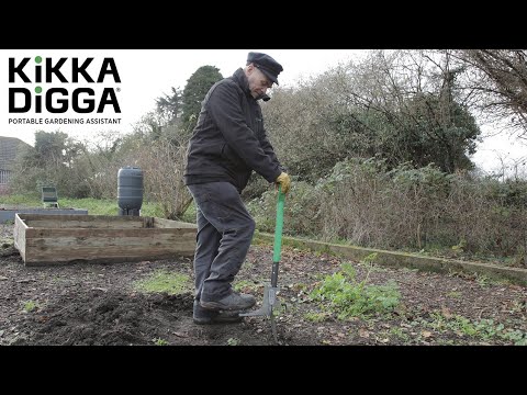 KIKKA DIGGA Garden Fork & Digging Spade Gardening Dig Tool for Gardeners Reduces Back Pain & Strains