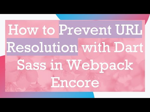 How to Prevent URL Resolution with Dart Sass in Webpack Encore