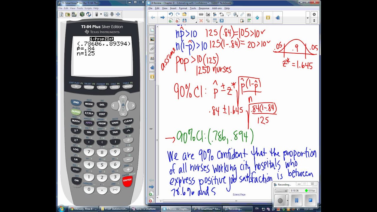 4 Tutorial   Review Chapter 8   Estimating with Confidence