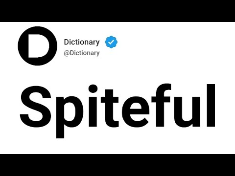 Spiteful Meaning In English