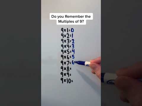 Do you Remember the Multiples of 9? #Shorts #math #maths #mathematics