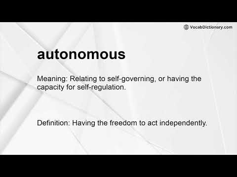 autonomous Meaning