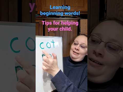 Learning beginning words: A useful tip to learn sounds and any 3 letter words.