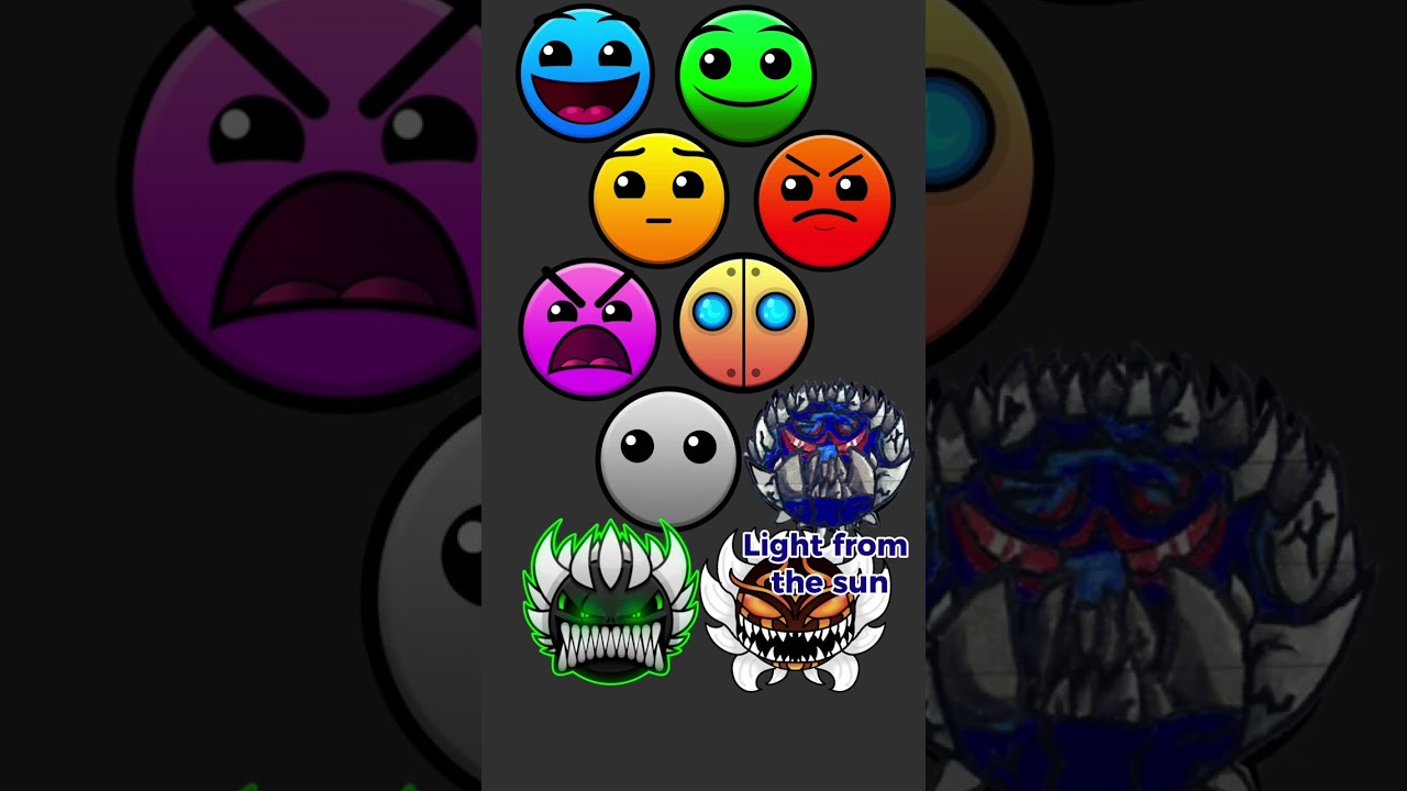 Geometry Dash Difficulty Face Names: Art Version! #geometrydash #art