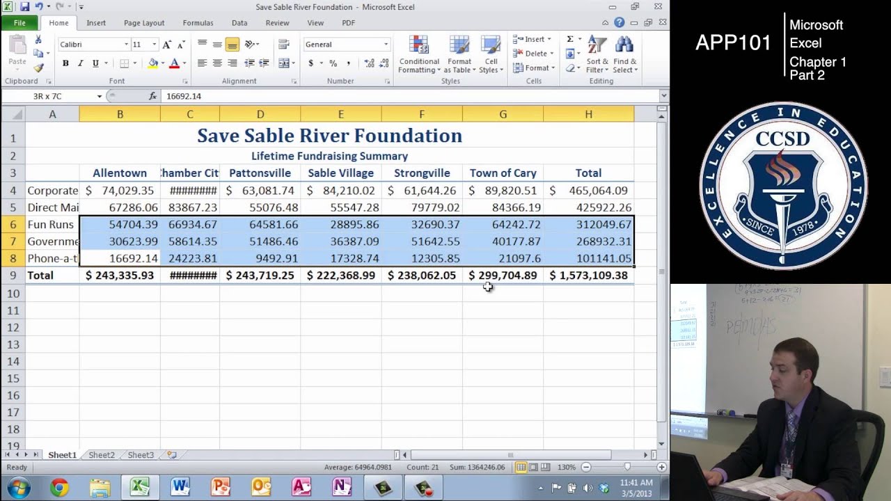 APP101 - Microsoft Excel Chapter 1 - Part 2