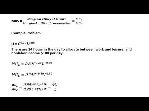 How to Calculate the Reservation Wage from Utility Function