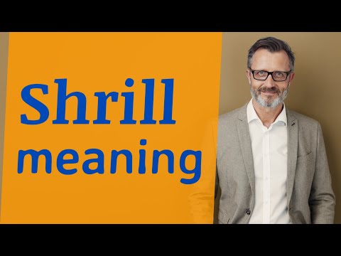 Shrill | Definition of shrill