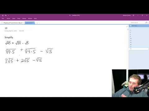 Simplify sqrt(45) + sqrt(20) - sqrt(5)
