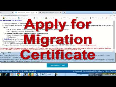 online apply ignou migration , degree certificate 2022 | ignou