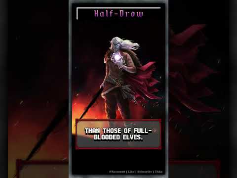 Half-Drow, Half- Dark elves or Half-Dark elf  [Races] | #fantasyraces #shorts #wiki