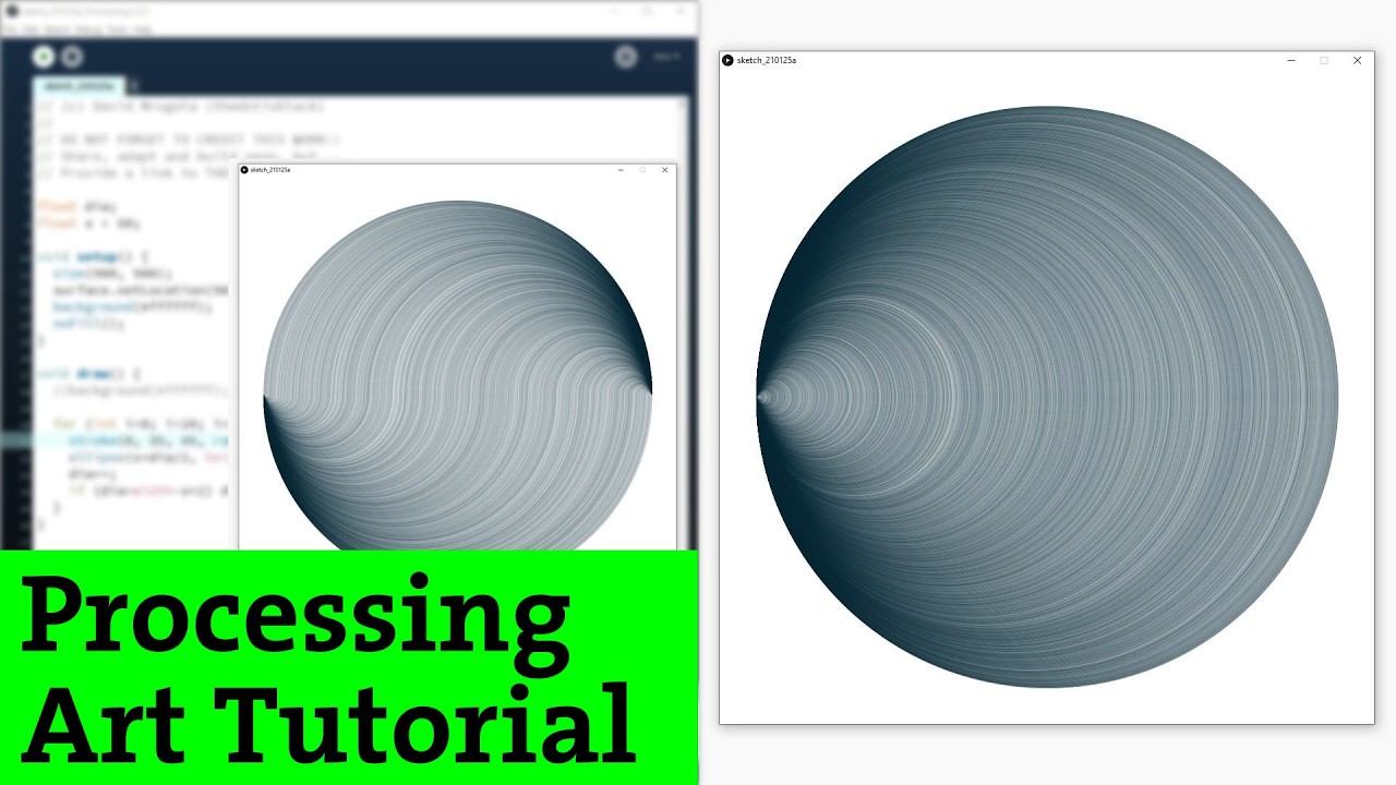Ep.18 Processing Art Tutorial | Circles and Arcs (Generative, Creative Coding)