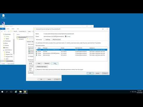 How to configure advanced permissions Microsoft Server
