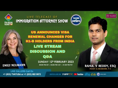 US Announces Visa Renewal Changes for H-1B Holders from India - Livestream Discussion and Q&A | TVAT