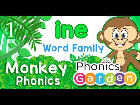 INE WORD FAMILY | MONKEY PHONICS | Playlist | Phonics Garden