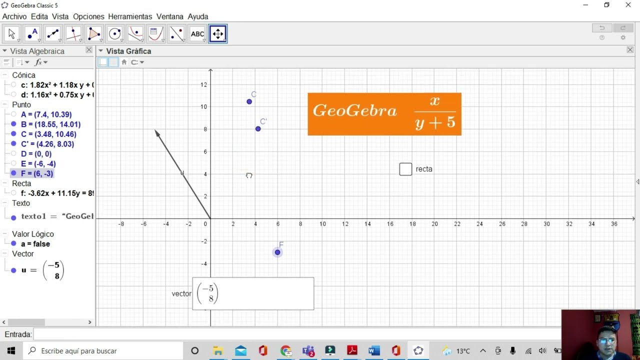 INTERFAZ DEL SOFTWARE GEOGEBRA