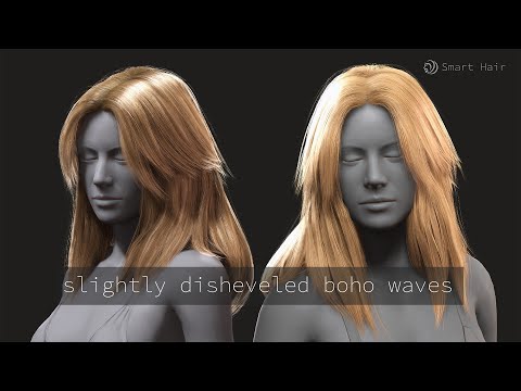 Slightly disheveled boho waves - Character Creator/Hair - Reallusion ...