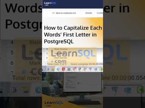 SQL Tip | Capitalize First Letter of Each Word #sqltips