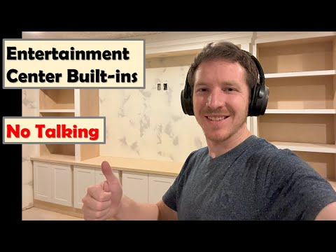 Custom Built-in Entertainment Center Using Home Depot Cabinets