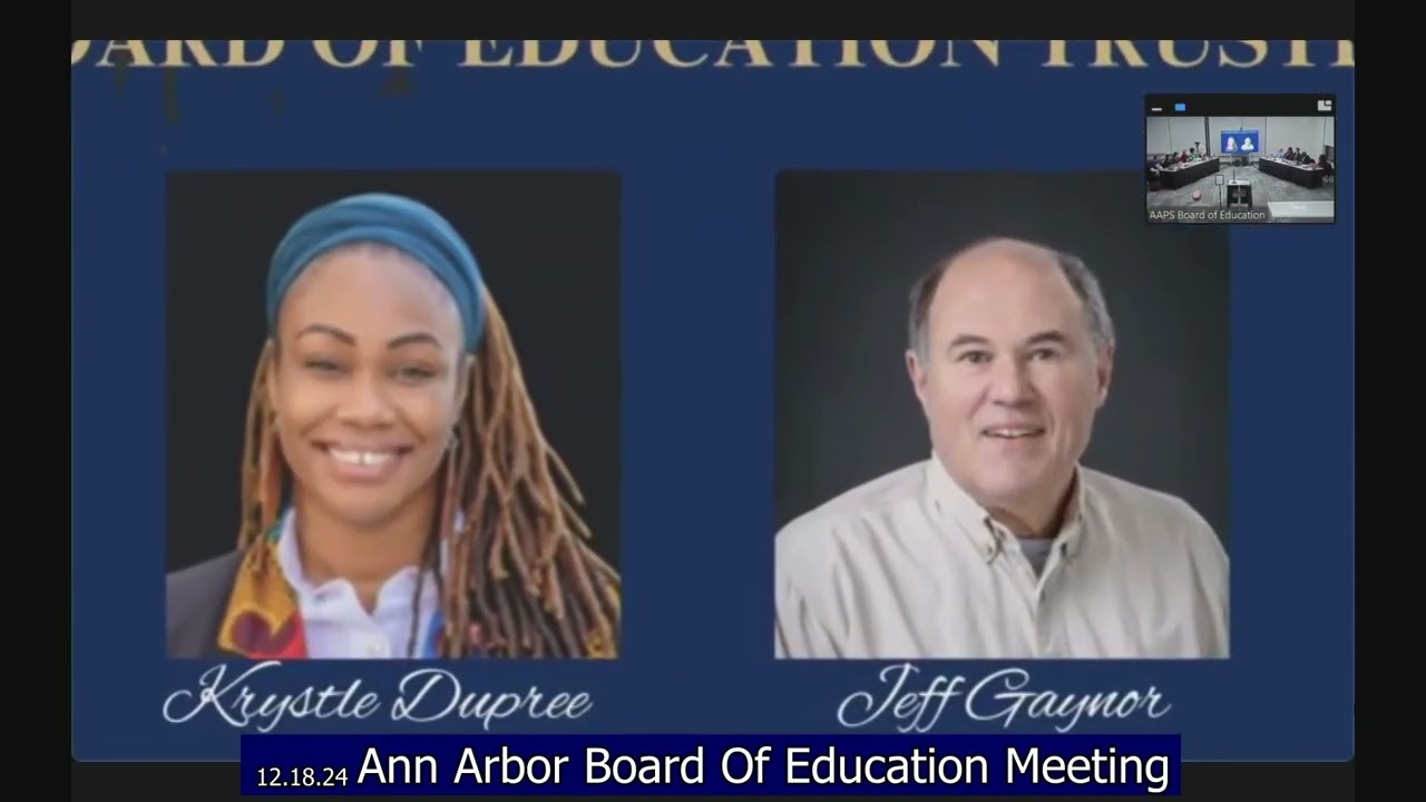 Ann Arbor Public Schools Board of Education Meeting 12/18/24