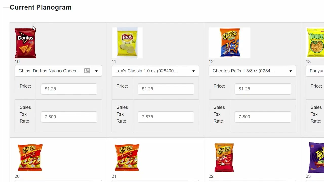 Set Up Items Database & Planogram Settings (AV Live)