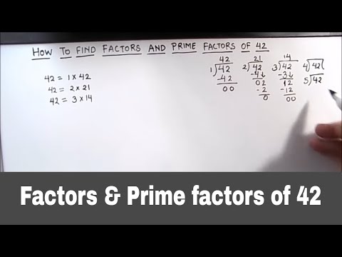 Factors of 42 / How to Find Factors of 42 / Factors and Prime Factors of 42