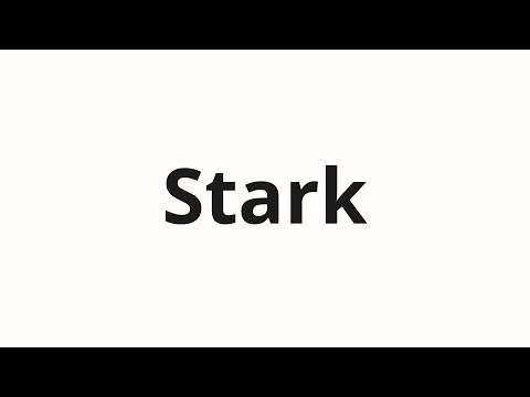 How to pronounce Stark