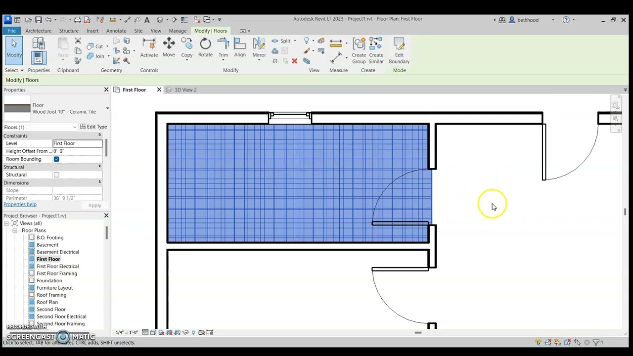 #6 Creating Floors and Editing Hatch Patterns