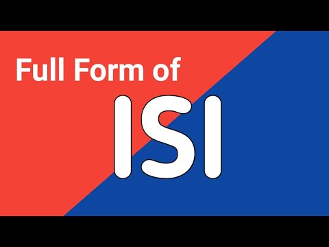 || full Form of ISI ||