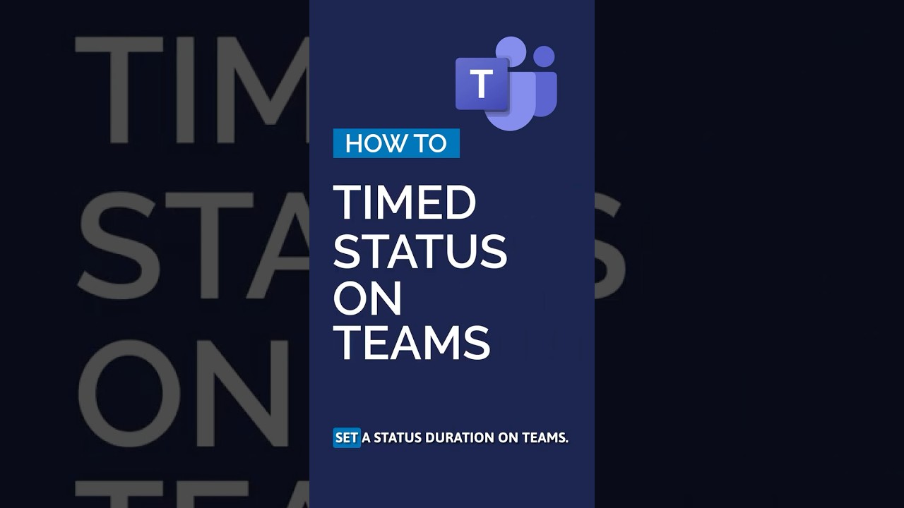 Set a Timed Status on Microsoft Teams