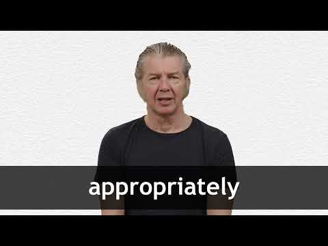 APPROPRIATELY definition and meaning | Collins English Dictionary
