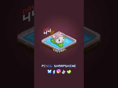 [#PvZSweet16] #PLANTSvZDailyChallenge Day 44 Cattail #PixelArt | Pixel SharpShine