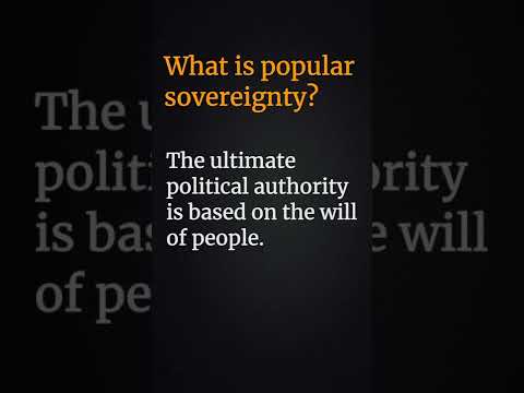 What is Popular Sovereignty || Sovereignty in Political Science