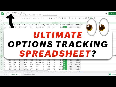 Best Spreadsheet for Tracking Options Trades | Free Download