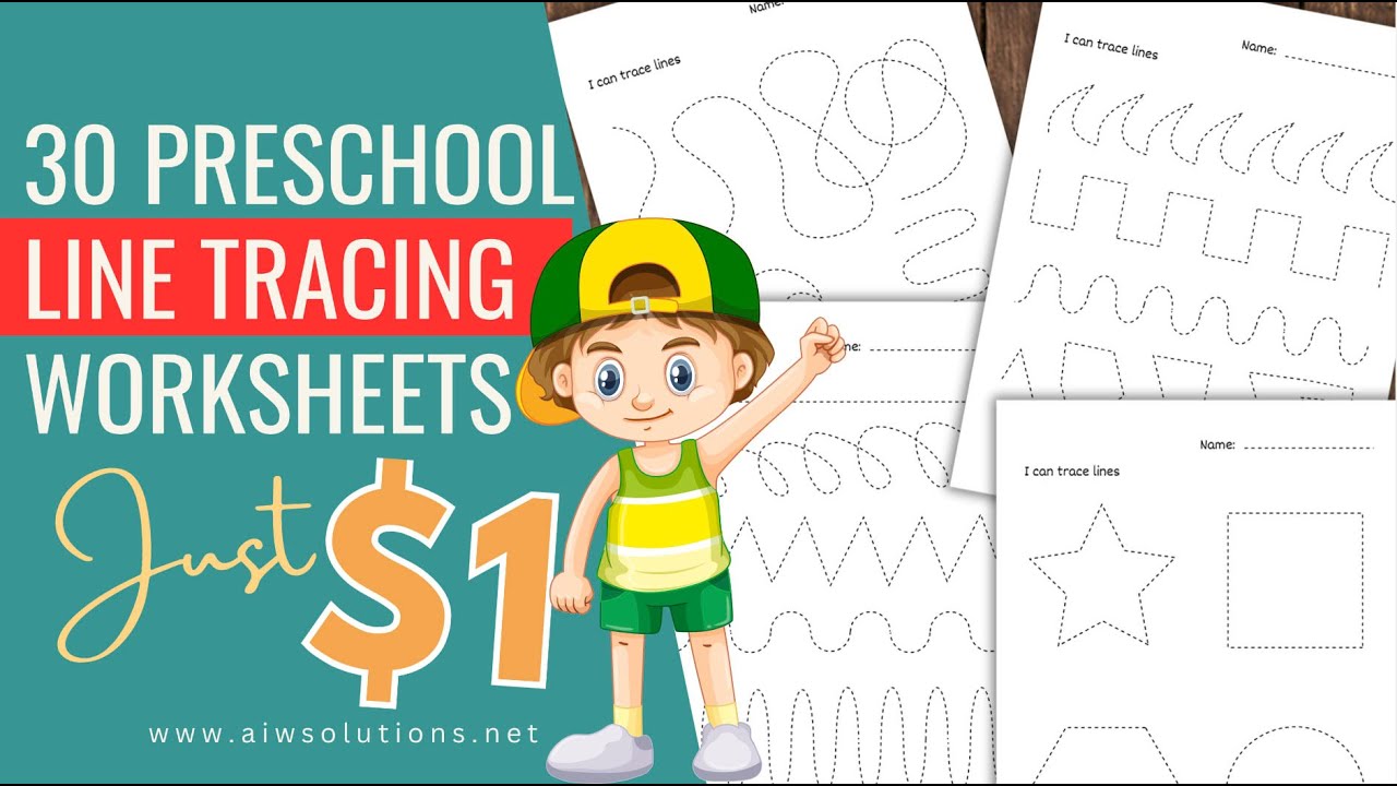 Tracing Practice, Pre-Writing Worksheets, Line Tracing, Preschool, Handwriting Toddler Practice