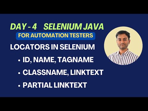 Day 4 - Selenium Java - Locators Examples - name, tagName, className, linkText, partialLinkText