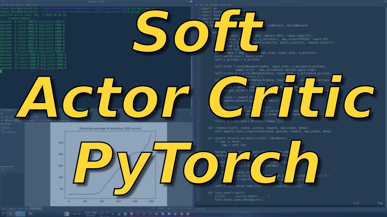 Soft Actor Critic is Easy in PyTorch | Complete Deep Reinforcement Learning Tutorial