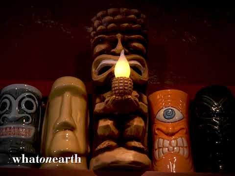 CX7266 Solar Tiki God Flickering Flame Sculpture