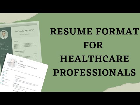 Resume format for Healthcare professionals | Radiographer