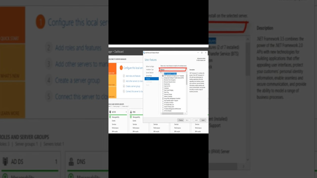Enable and Install Windows Server Backup Feature