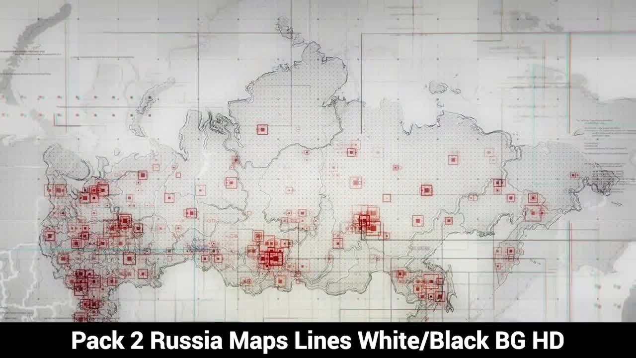 Russia Maps Pack Stock Motion Graphics